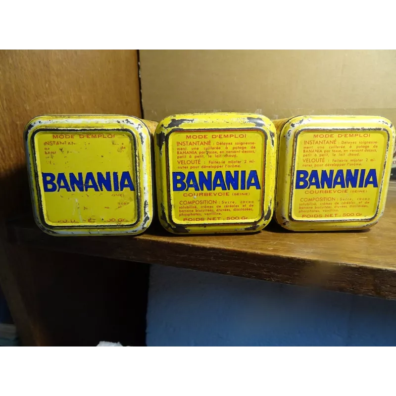 3 BOITES BANANIA HT 14.50CM