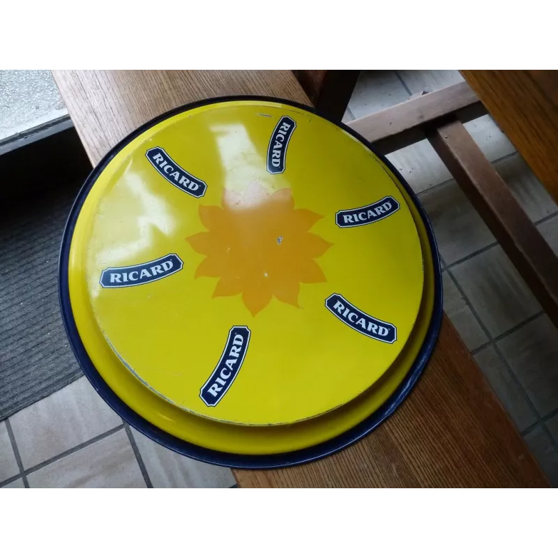 PLATEAU RICARD EN TOLE DIAMETRE 45CM OCCASION