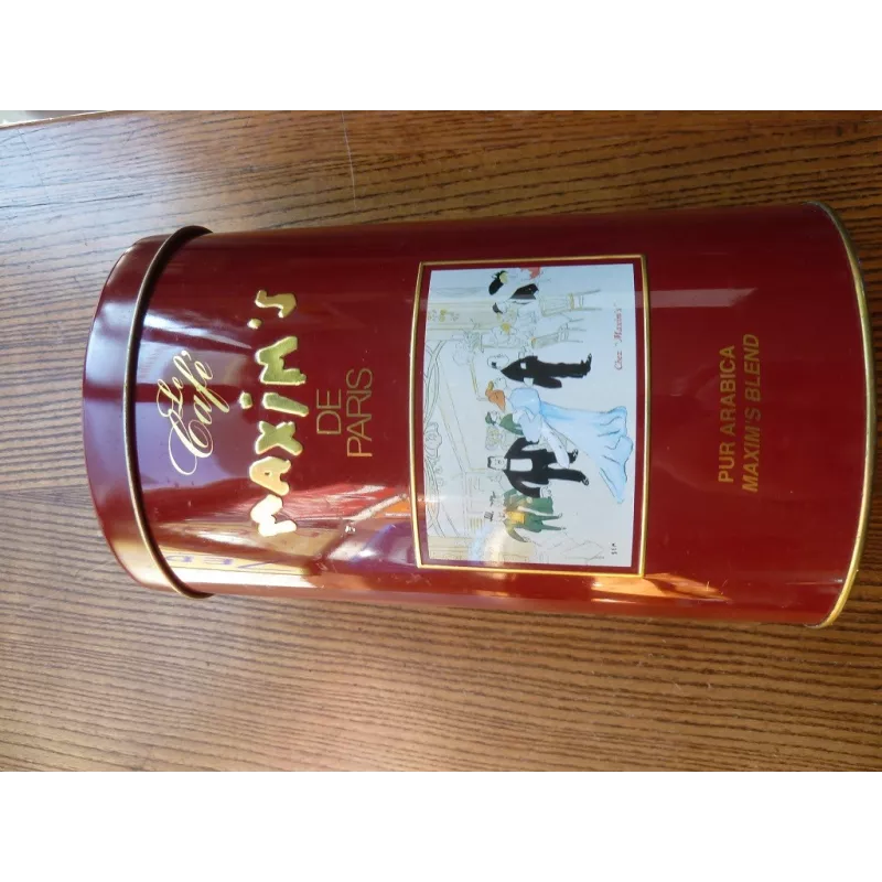 BOITE CAFE MAXIM'S DE PARIS 11CM X7.70CM HT 18.50CM
