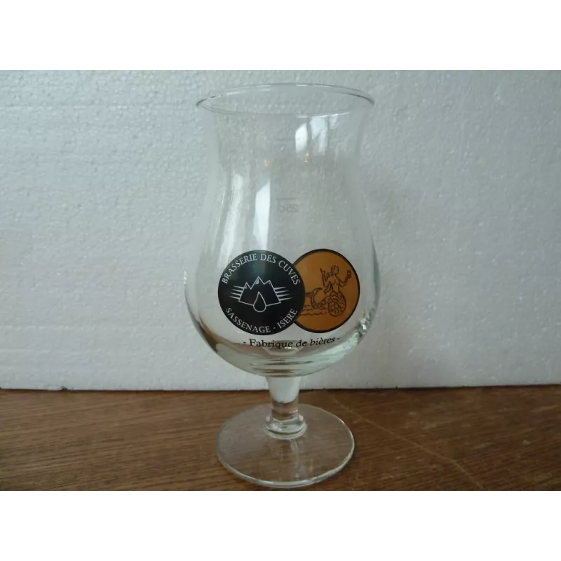 1 VERRE BRASSERIE DES CUVES SASSENAGE ISERE 25CL/33CLHT 15.50CM - Tigrebock