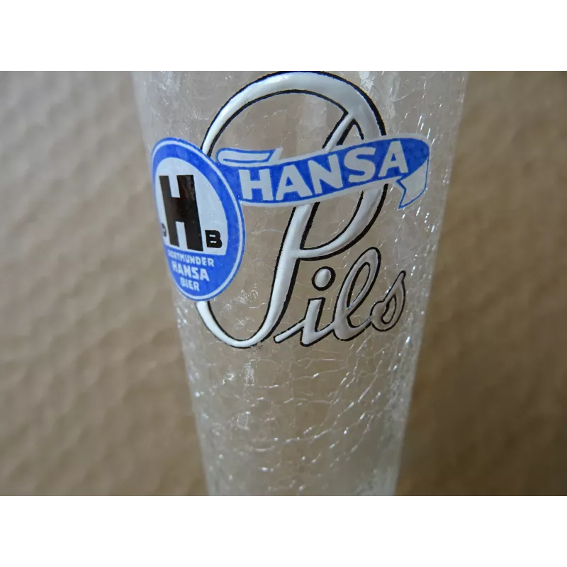1 FLUTE HANSA PILS 25CL EMAILLEE HT 20.60CM